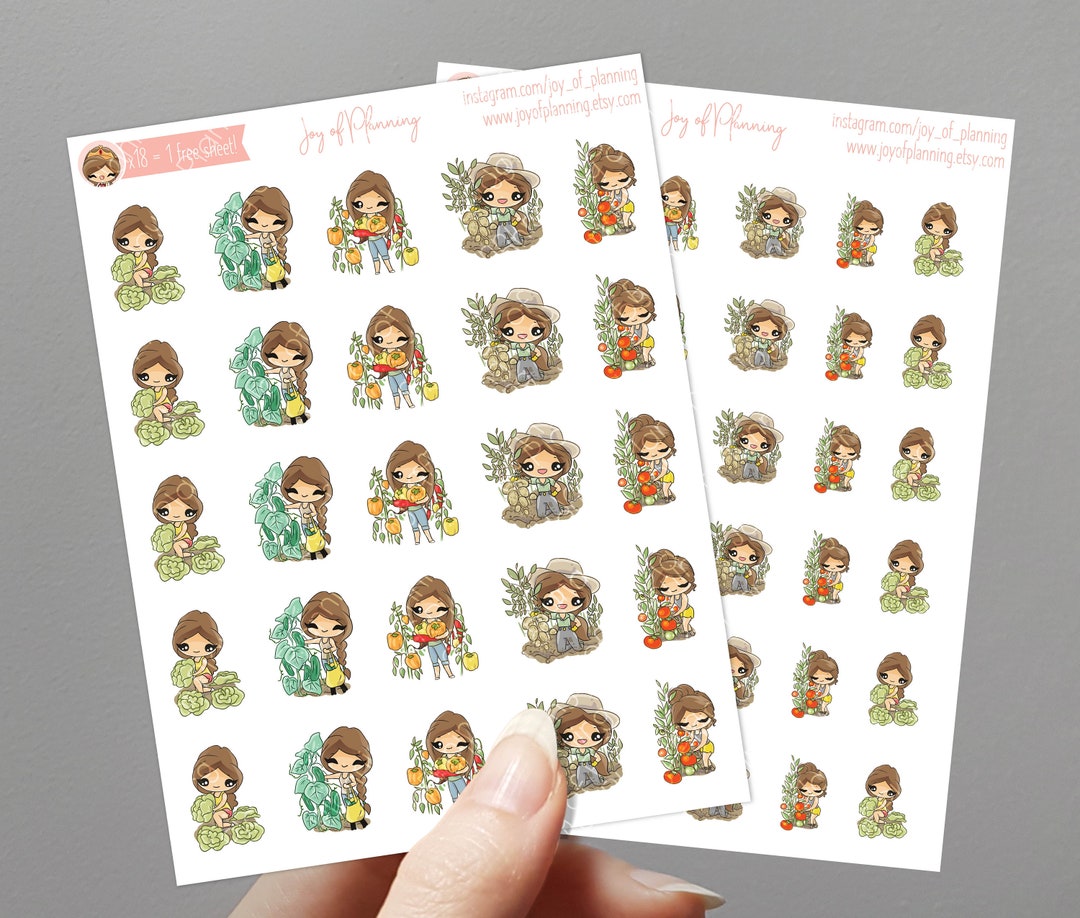 Gardening Stickers / Farming Stickers / Vegetable Garden Stickers ...