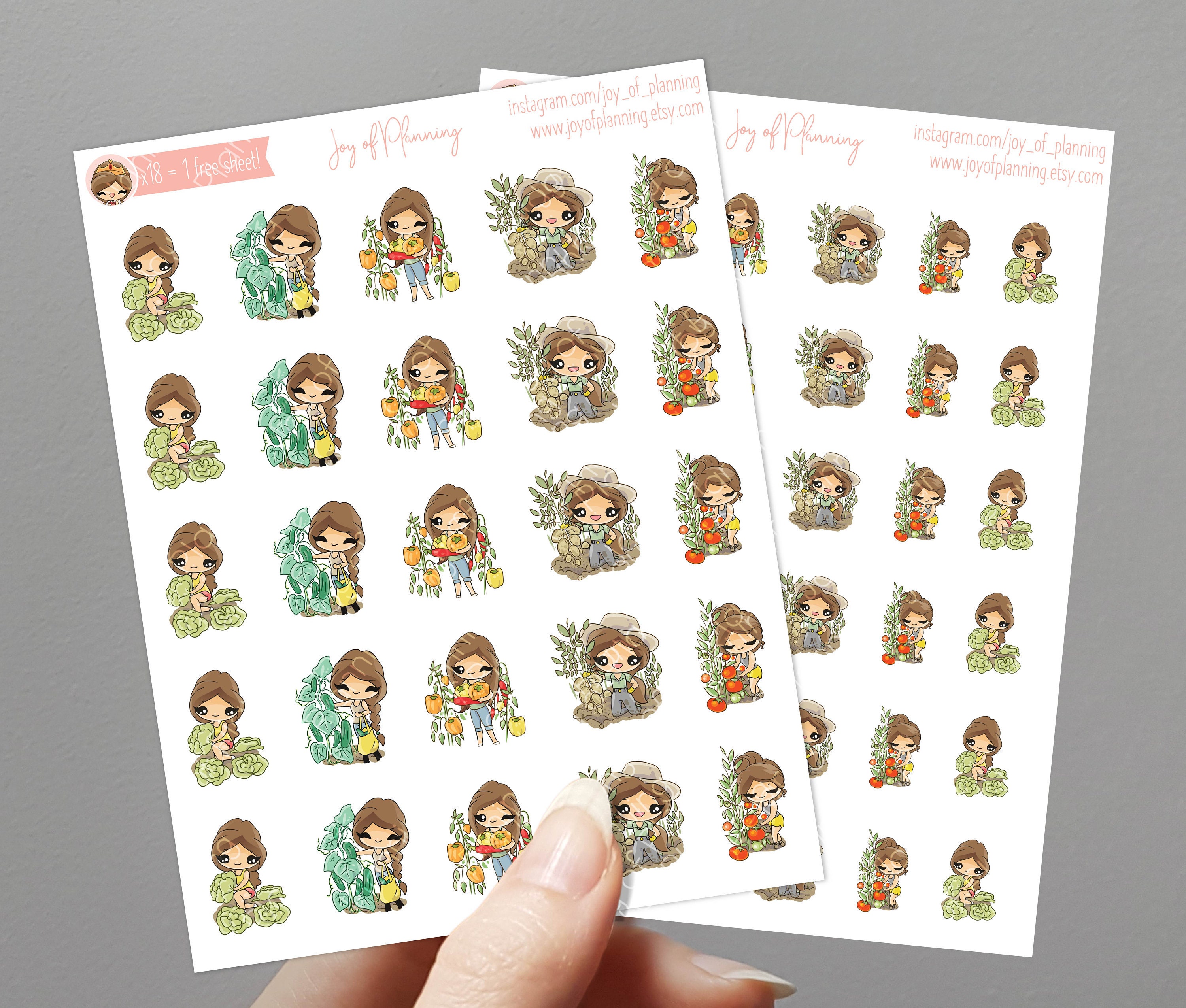 Gardening Stickers / Farming Stickers / Vegetable Garden - Etsy