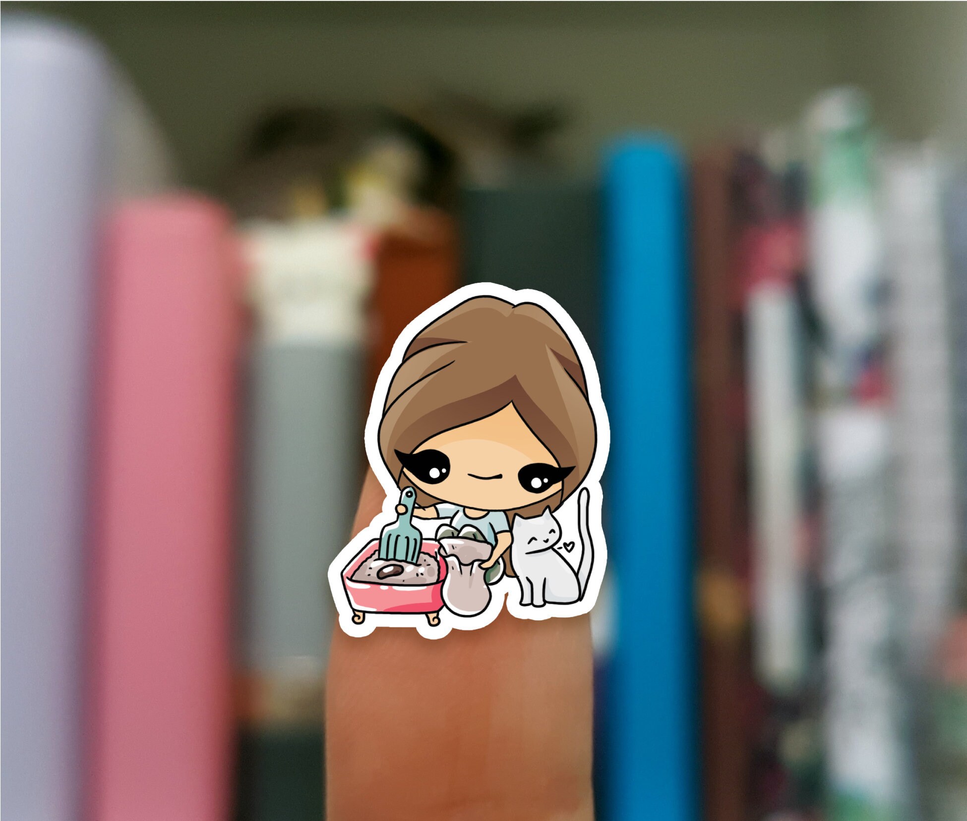 Changing Cat Litter Stickers / Cat Stickers / Planner Stickers - Etsy