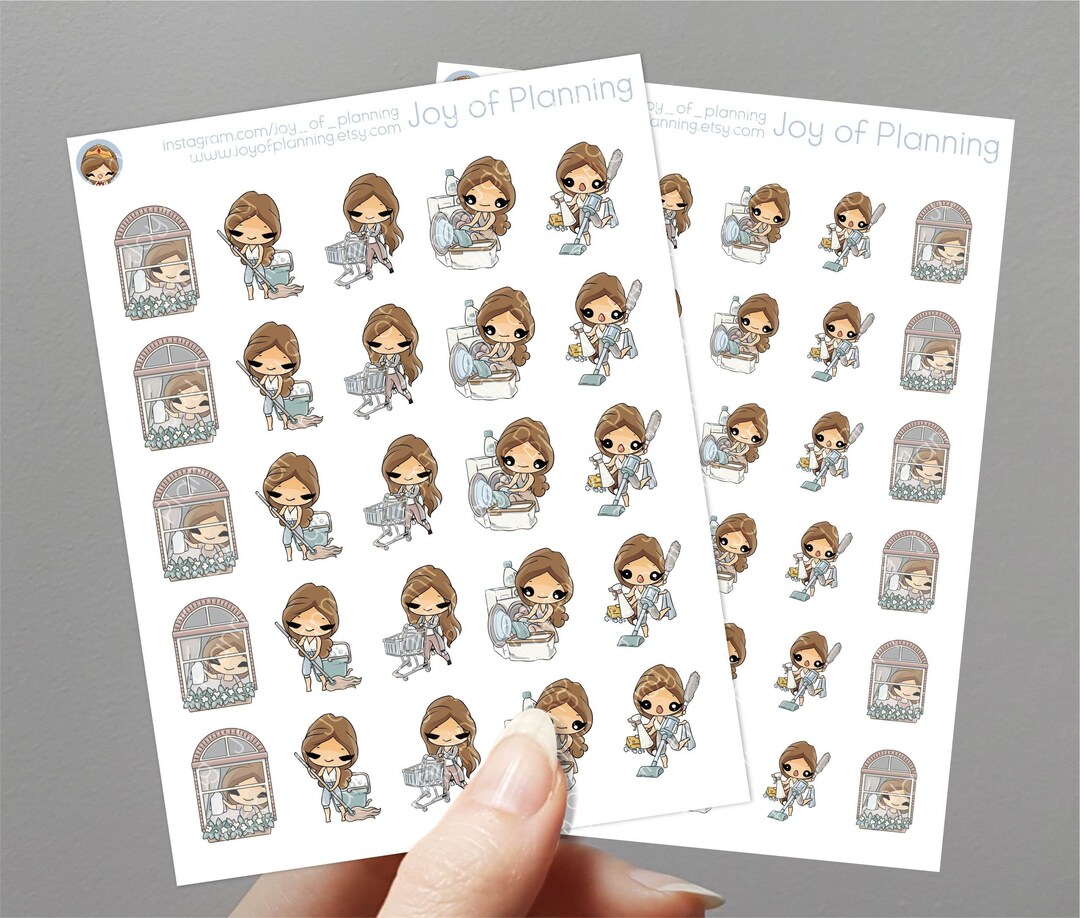 Cleaning Stickers / Tidy up Stickers / Chores Stickers / Planner ...