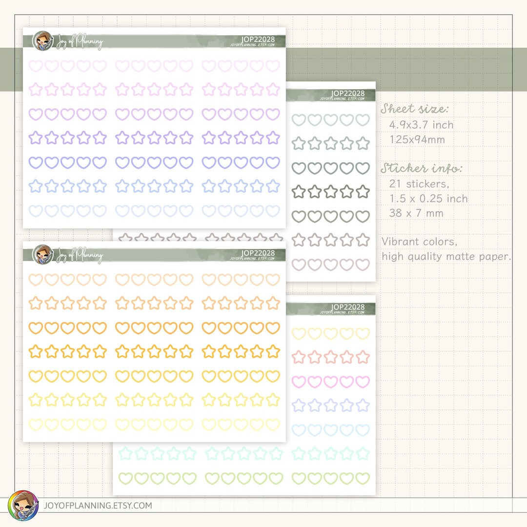 Star Rating Stickers / Rating Stickers / Planner Stickers / Agenda ...