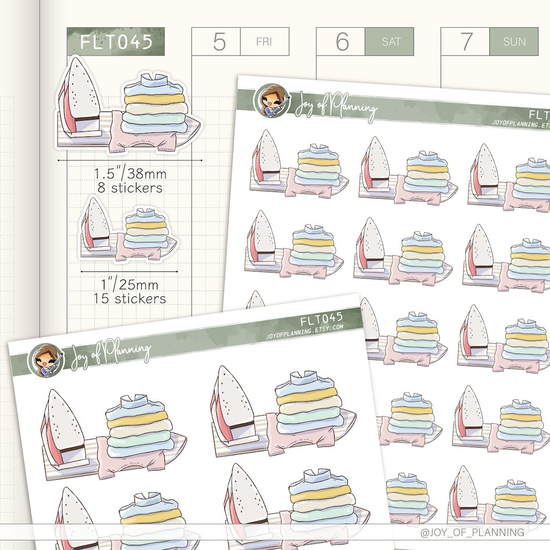 Ironing Stickers / Planner Stickers / FLT045 - Etsy