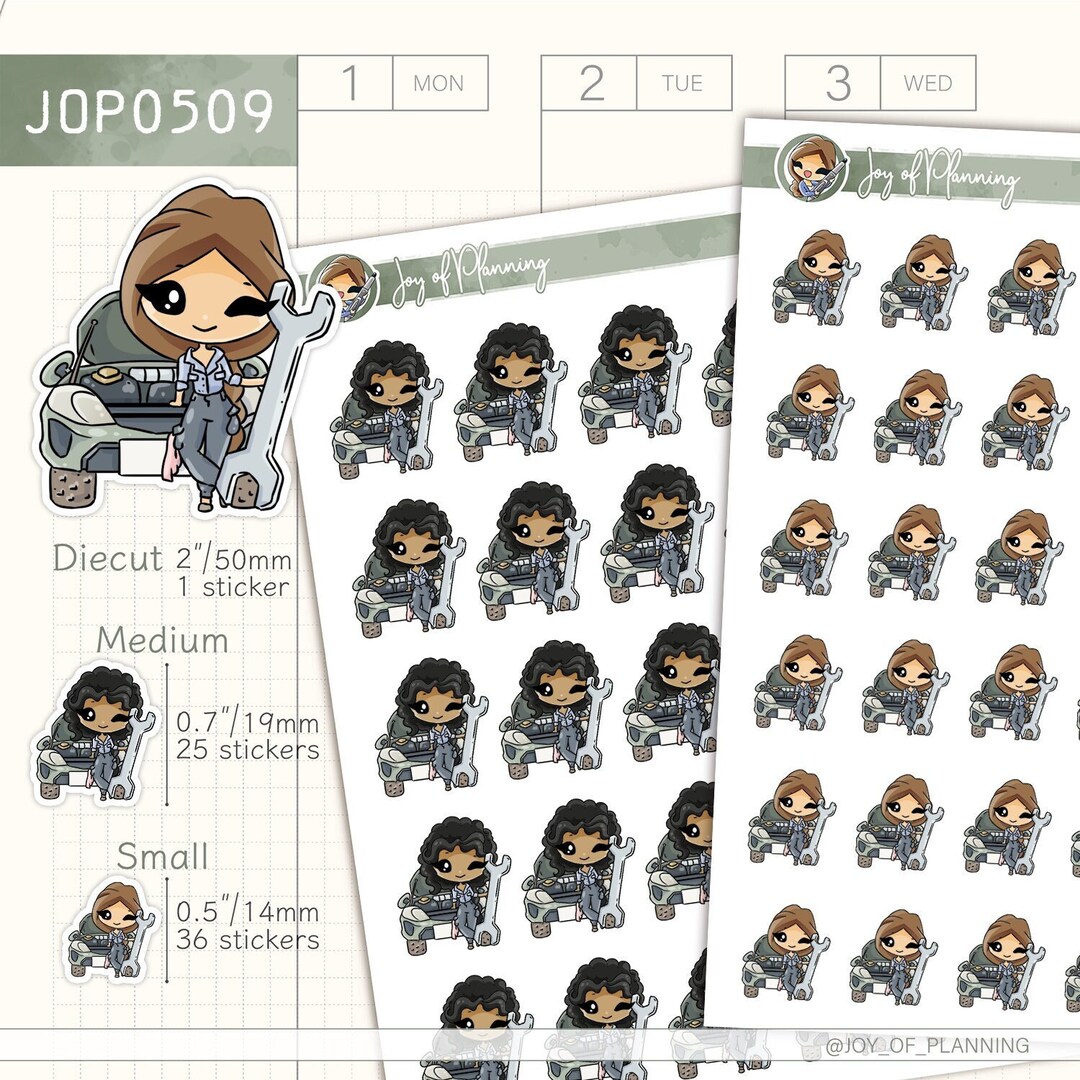 Car Mechanic Stickers / Mechanic Stickers / Car Maintenance Stickers ...