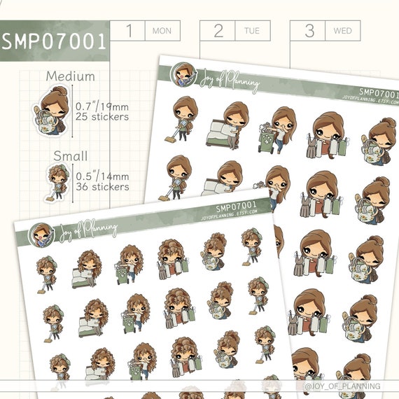 House Chores Stickers / Cleaning up Stickers / Tidying up | Etsy