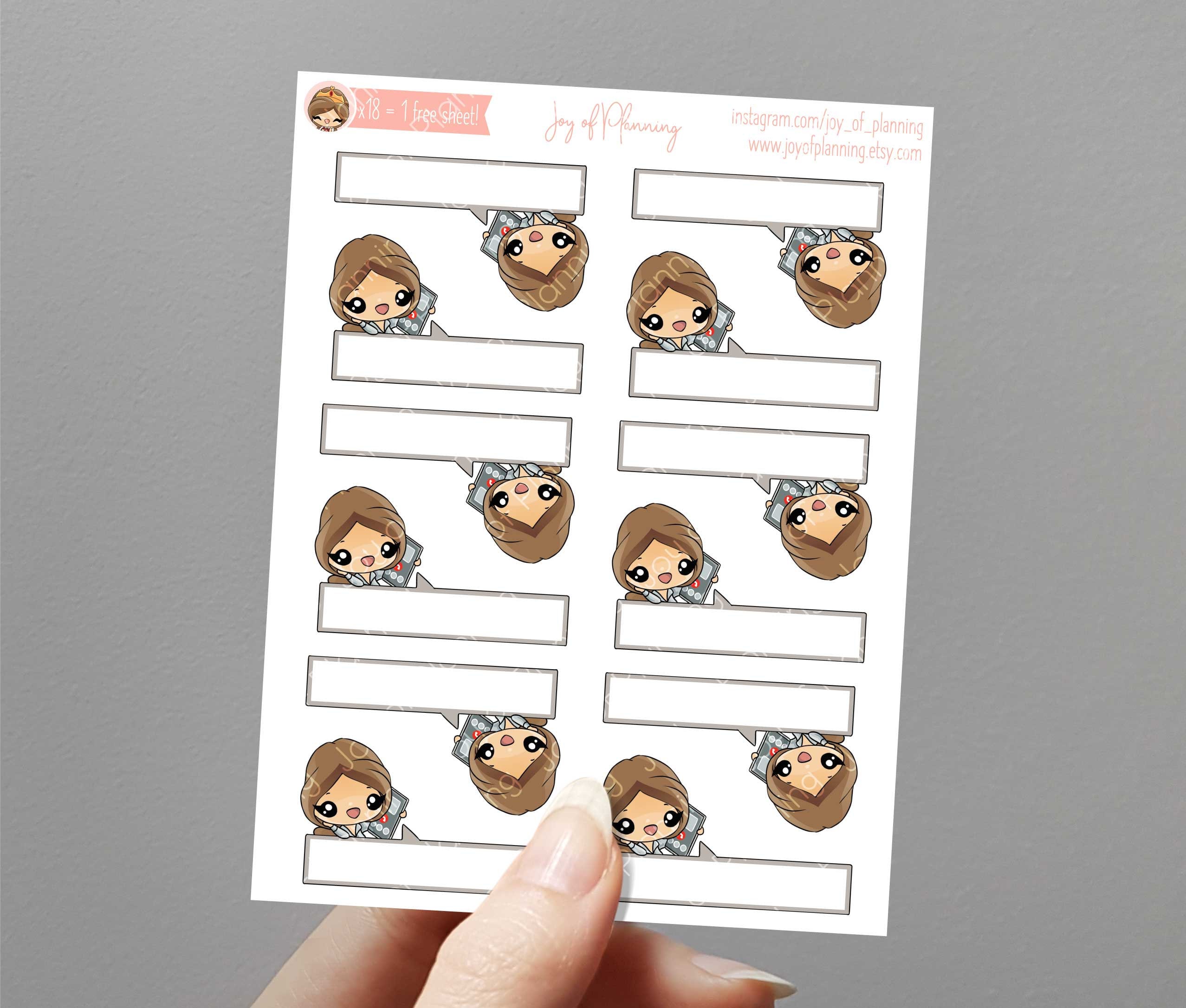 Phone Call Stickers / Chores Stickers / Planner Stickers / | Etsy