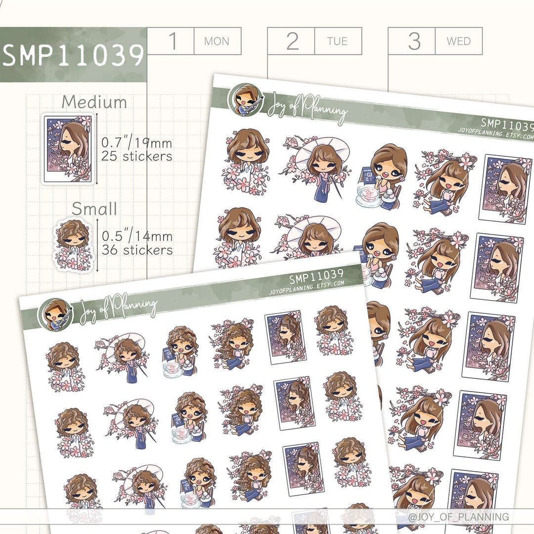 Sakura Stickers / Cherry Blossom Stickers / Spring Planner / SMP11039 ...