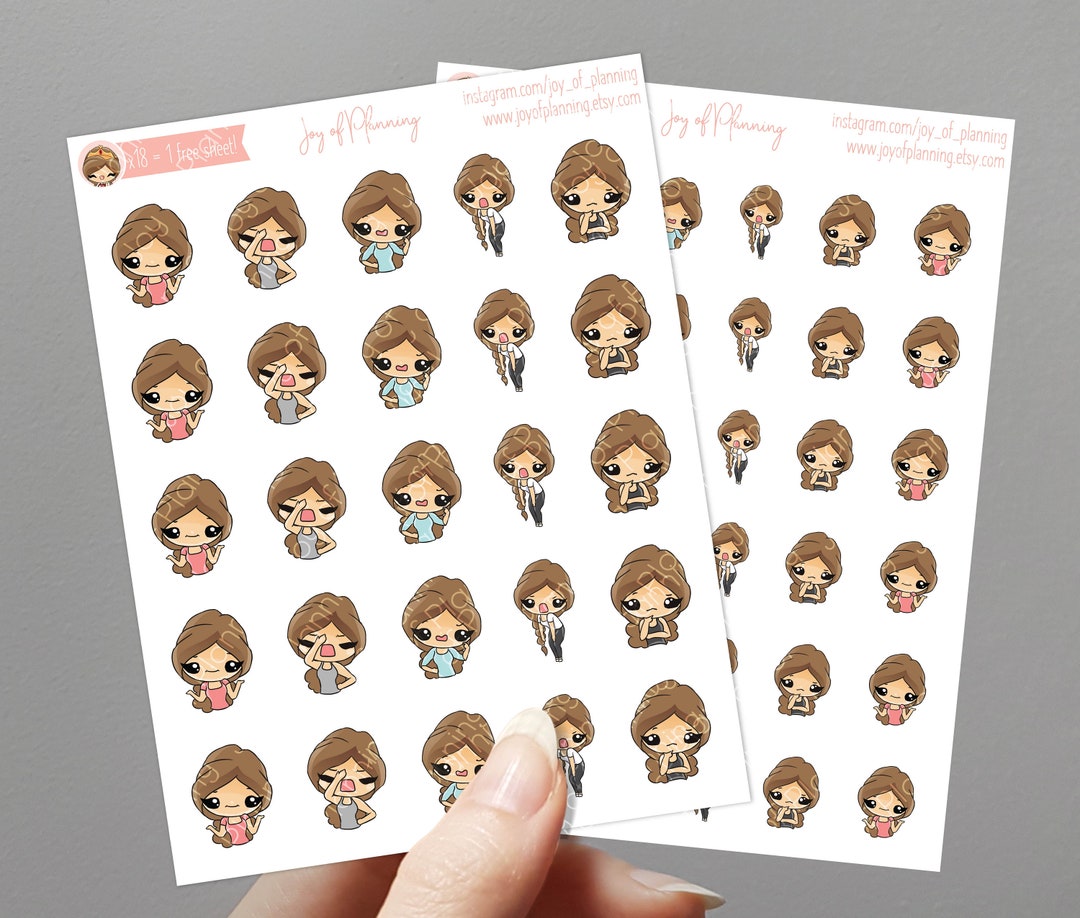 Whatever Stickers / Confused Stickers / Fed up Stickers / Planner ...