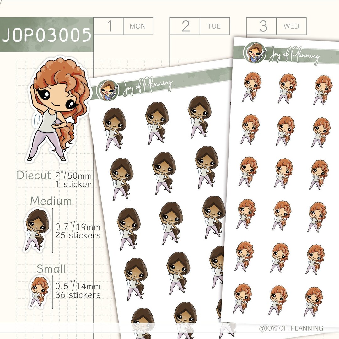 Stretching Stickers / Workout Stickers / Exercise Stickers / Gym ...