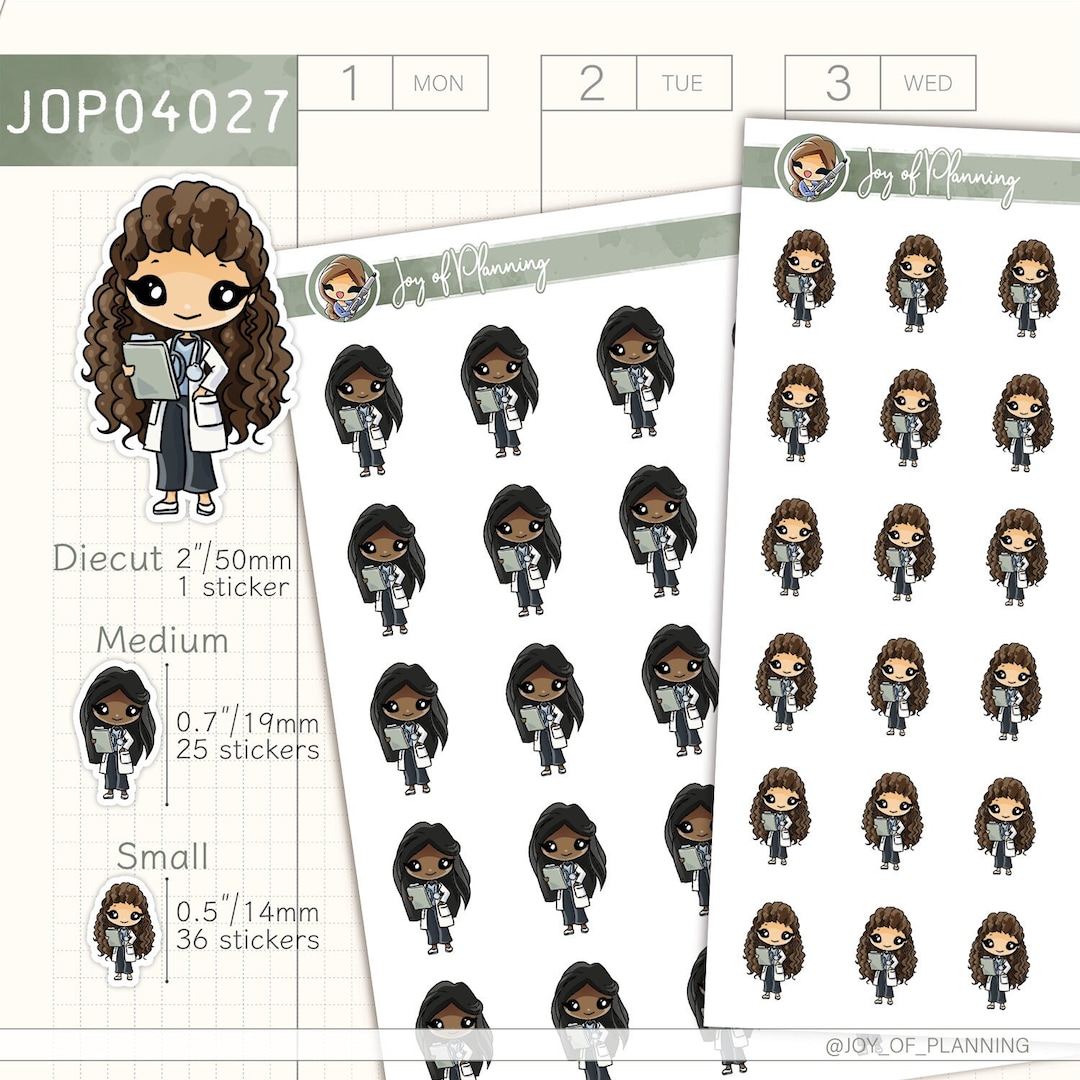 Doctor Stickers / Doctor Visit Planner / Hospital Sticker / Self Care ...