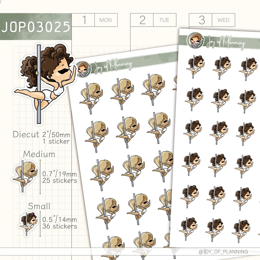 Pole Dancing Stickers / Pole Dancing Planner / Exercise Stickers ...