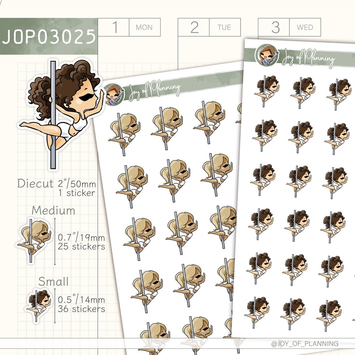 Pole Dancing Stickers / Pole Dancing Planner / Exercise - Etsy