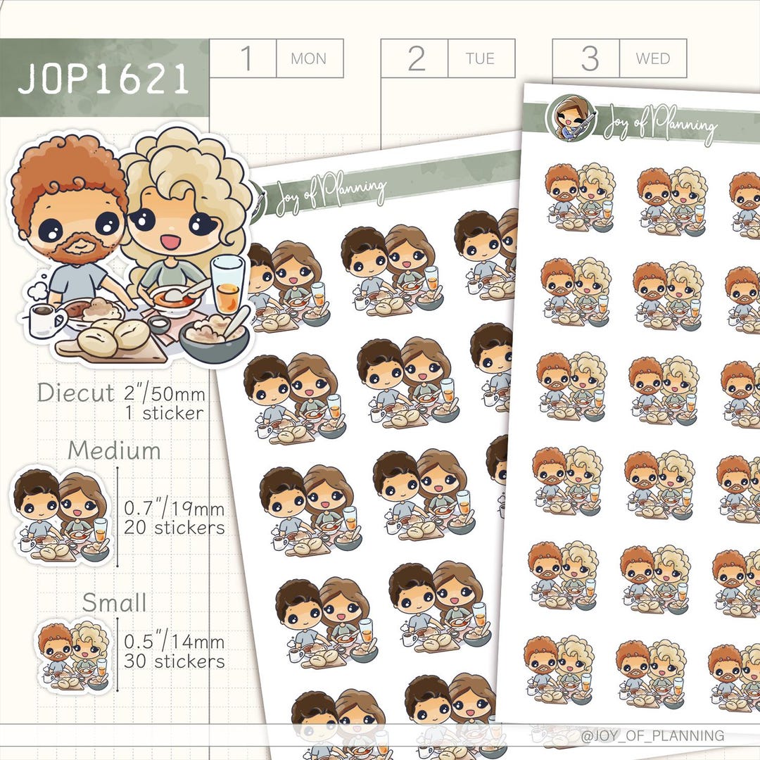 Eating Stickers / Friends Stickers / Couple Stickers / Siblings ...