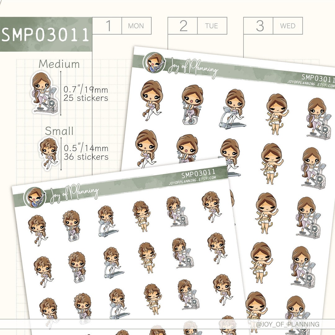 Workout Stickers / Exercise Stickers / Gym Stickers / Cardio Stickers ...