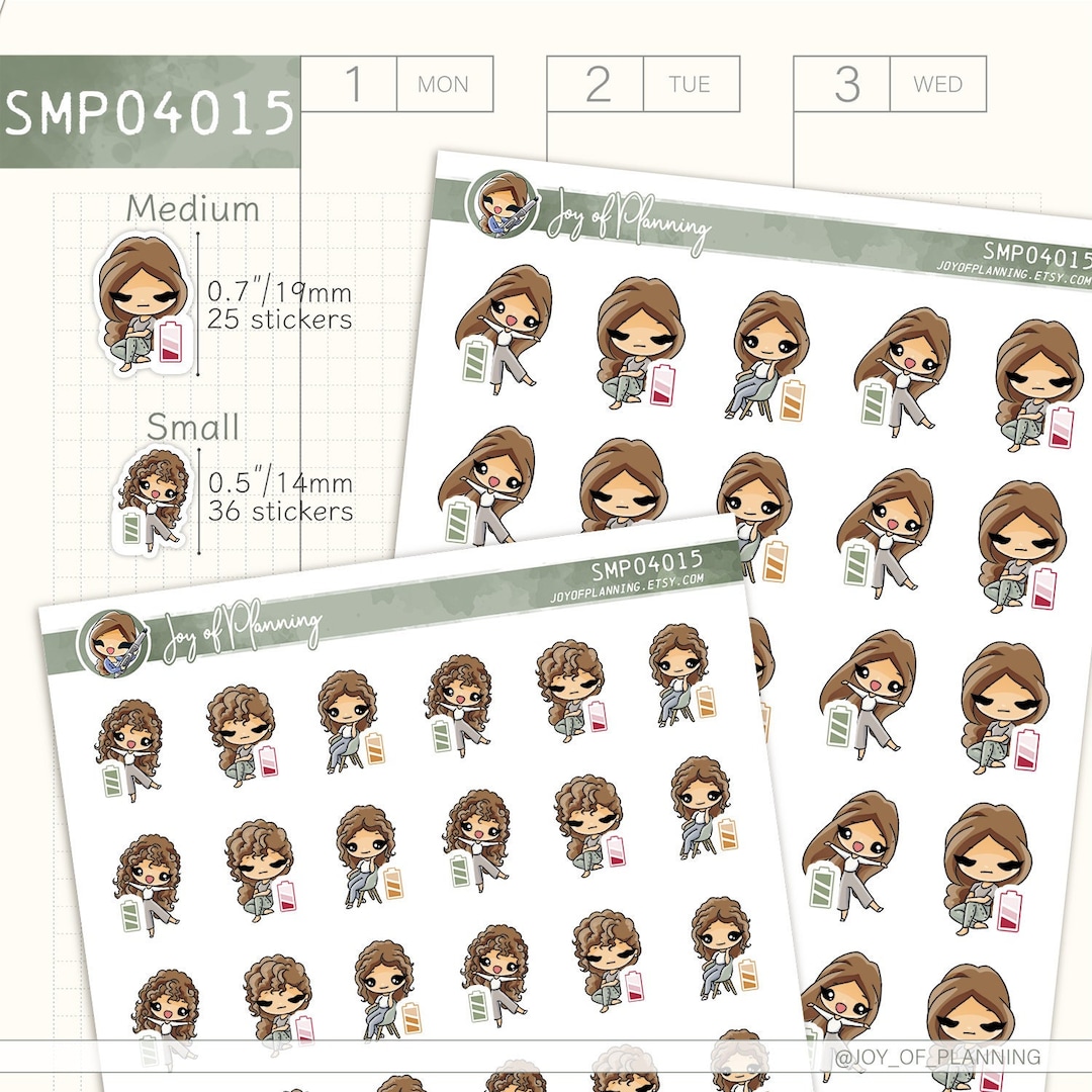 Energy Stickers / Energy Levels Planner Stickers / Chronic Condition ...