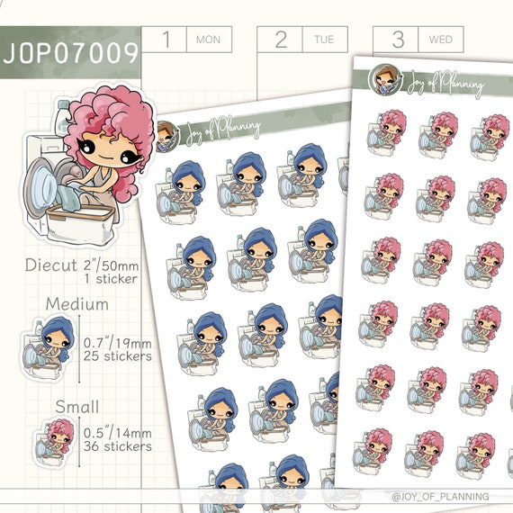 Laundry Stickers / House Chores Stickers / Cleaning up - Etsy