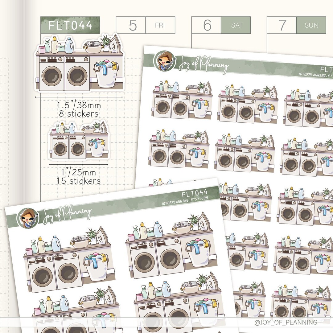 Laundry Room Stickers / Planner Stickers / FLT044 - Etsy