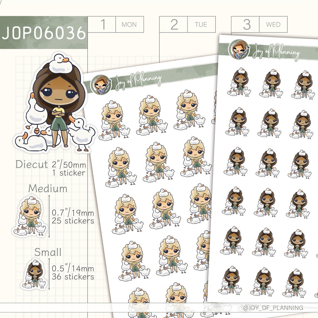 Ducks Out of a Row Stickers / Disorganized Stickers / Joy of Planning ...