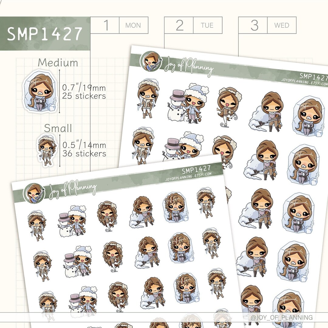 Winter Stickers / Winter Holiday Stickers / Snow Stickers / Christmas ...
