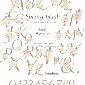 Watercolor Spring Floral Clipart - Pink Butterfly Clipart - Blush ...