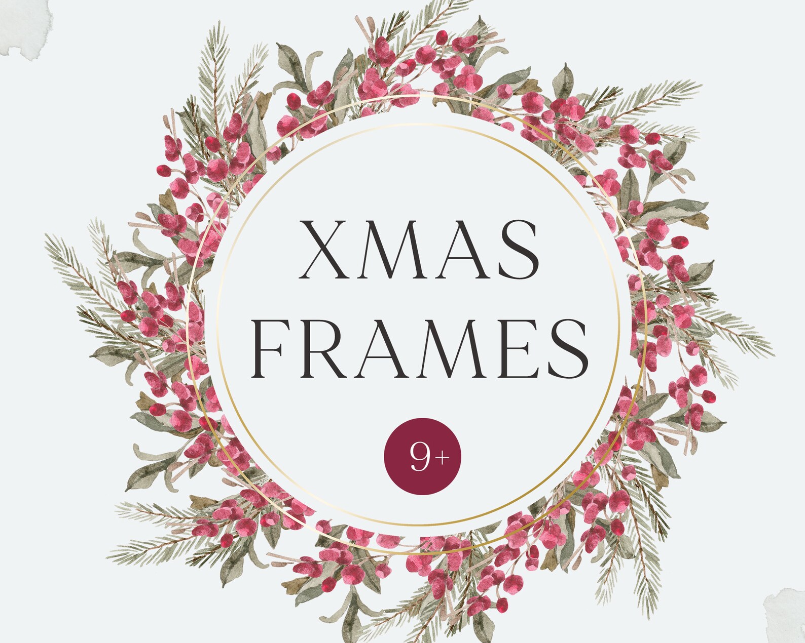 Christmas Frames Clipart Set Ready to Use Designs Winter | Etsy