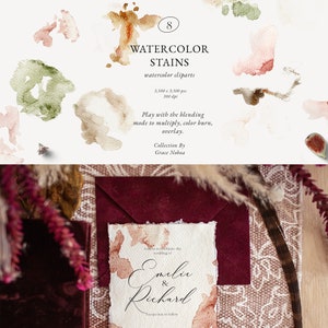 Watercolor Marsala Floral Clipart - Burgundy Blush Florals - Autumnal ...