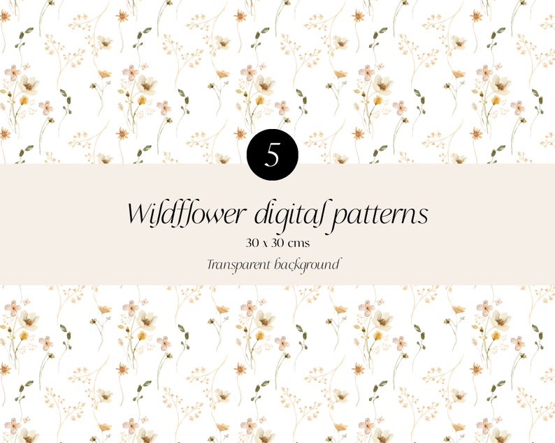 Floral Pattern Digital Download Scrapbook Papers Seamless - Etsy