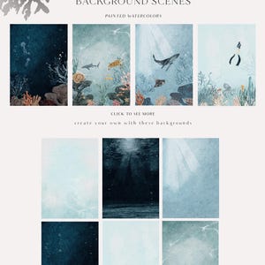 Watercolor Under the Sea Ocean Reef Animals Clipart- Handpainted ...