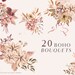 Boho Watercolor Arrangement Bouquet Clipart Set Floral | Etsy
