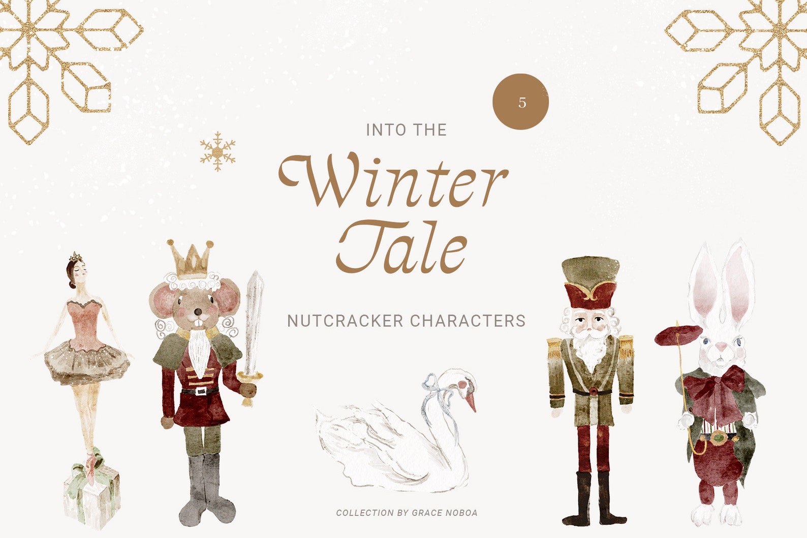 Watercolor Winter Clipart Nutcracker Clipart Christmas - Etsy