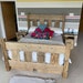 Handmade | Chunky | Rustic Bed | Farmhouse Style -high Footboard, SOLID ...