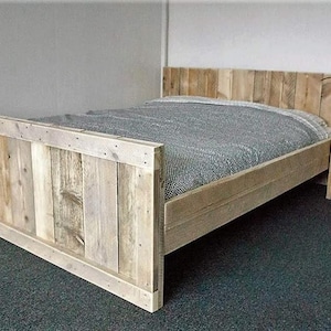Handmade | Chunky | Rustic Bed | Boern Style - High Footboard, SOLID ...