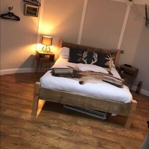Handmade | Chunky | Rustic Bed | Full Panel Style - Low Footboard ...