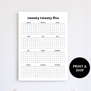 2025 Large Wall Calendar, 24x36 Poster, 2025 Wall Calendar Poster, Year ...