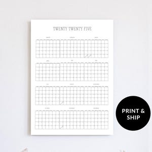 2025 Year Wall Calendar, 24x36 Poster, 2025 Large Wall Calendar Poster ...
