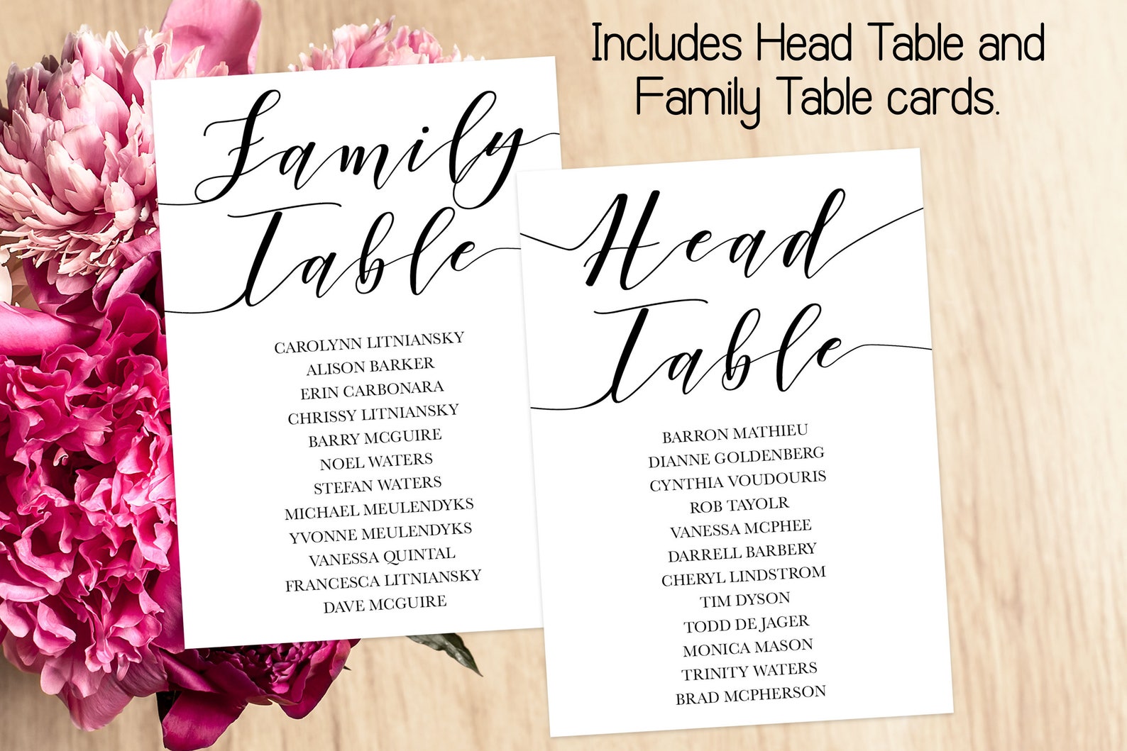 Place Card Template Table Number Template Seating Chart - Etsy