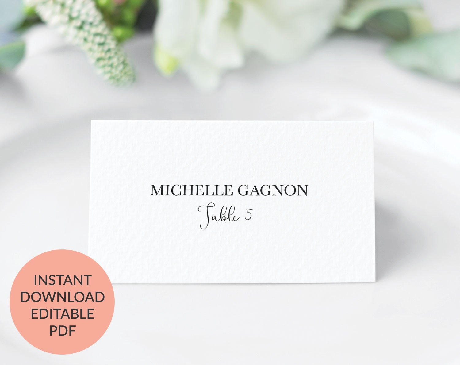 DIY Place Cards Wedding Place Cards Template Rustic Table - Etsy