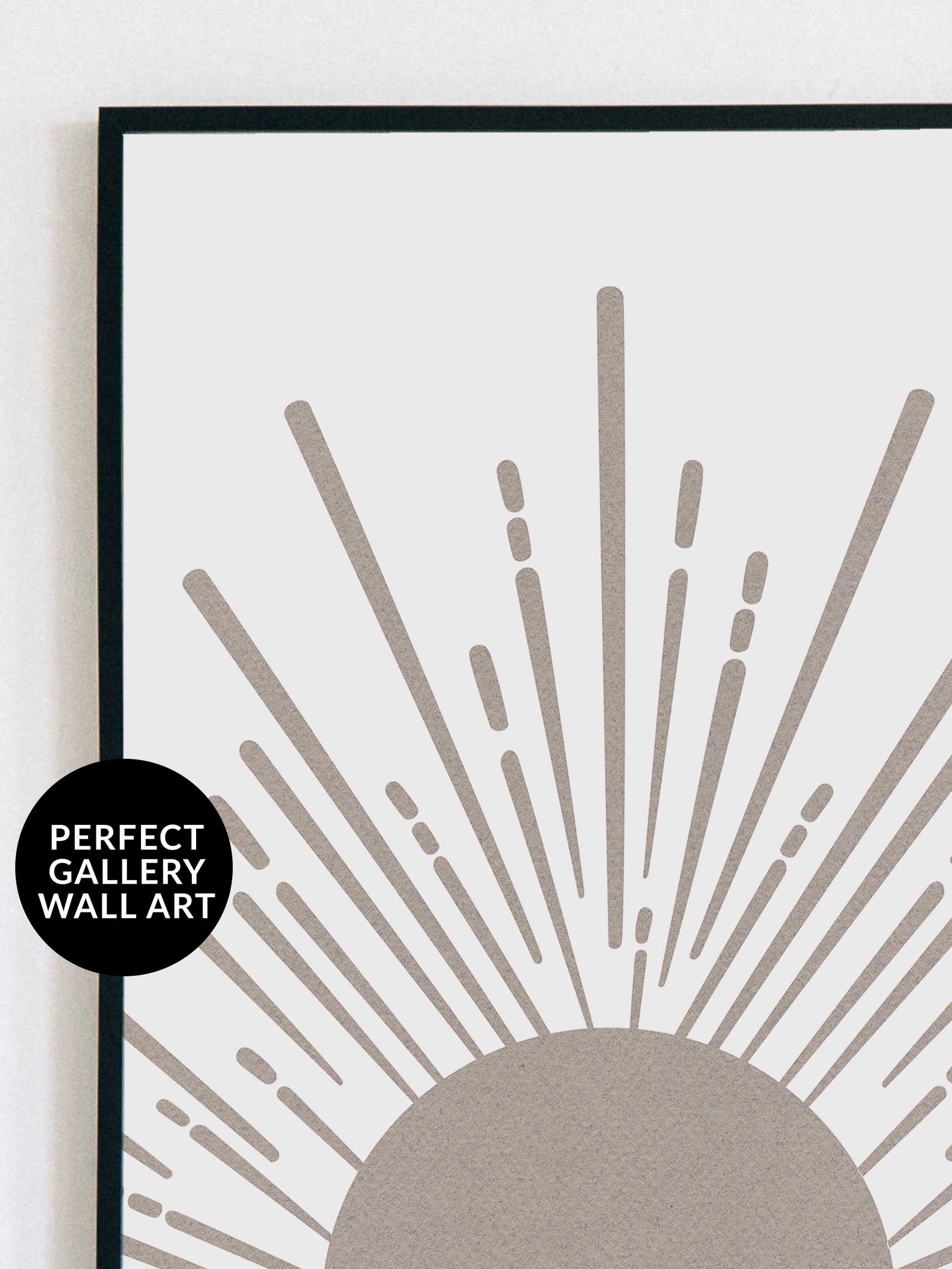 Half Sun Art Print Boho Wall Art Cute Sun Poster | Etsy