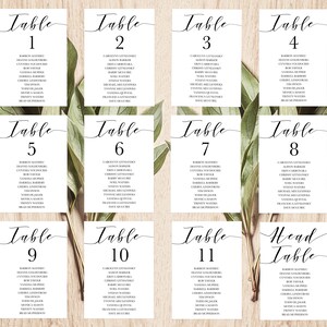 Place Card Template Table Number Template Seating Chart | Etsy