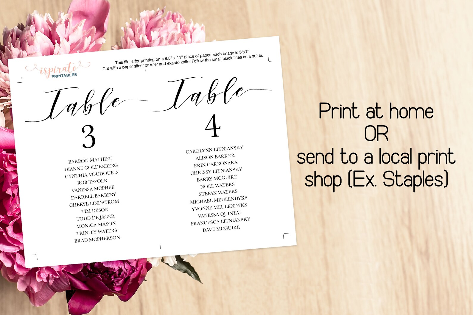 Place Card Template Table Number Template Seating Chart - Etsy