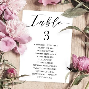 Place Card Template Table Number Template Seating Chart | Etsy