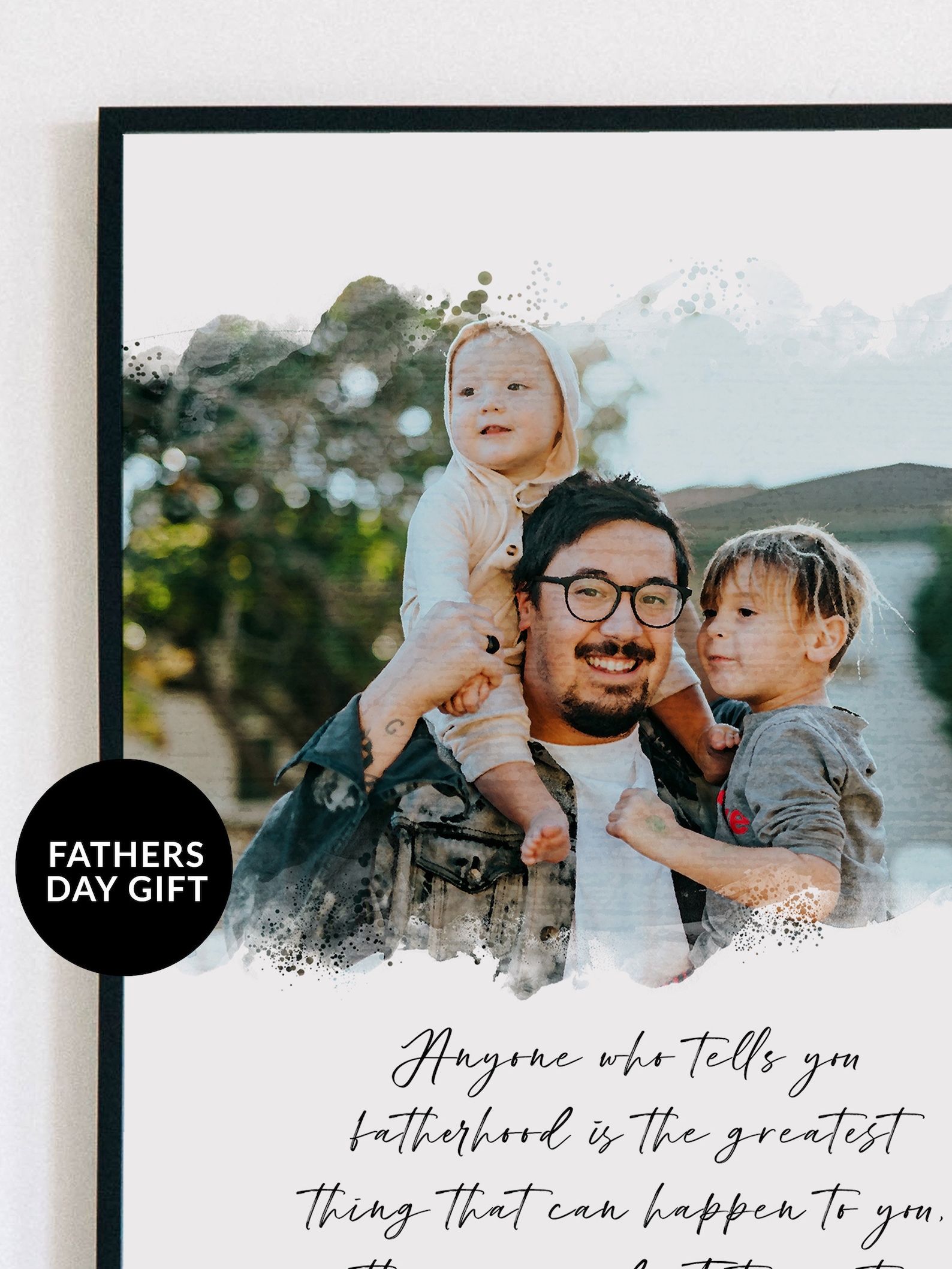 Custom Dad Portrait Father Quote Poster Fathers Day Gift - Etsy