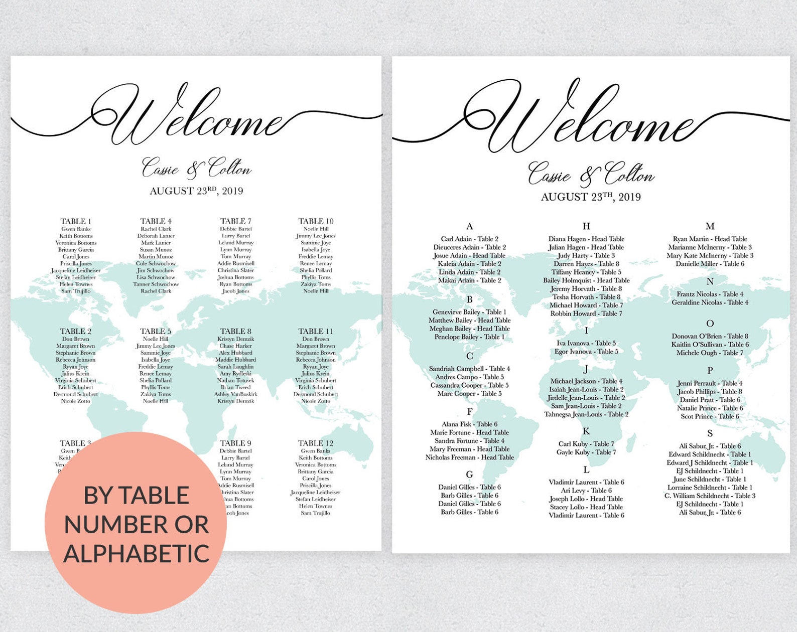 Travel Themed Wedding Seating Chart With a World Map - Etsy Canada