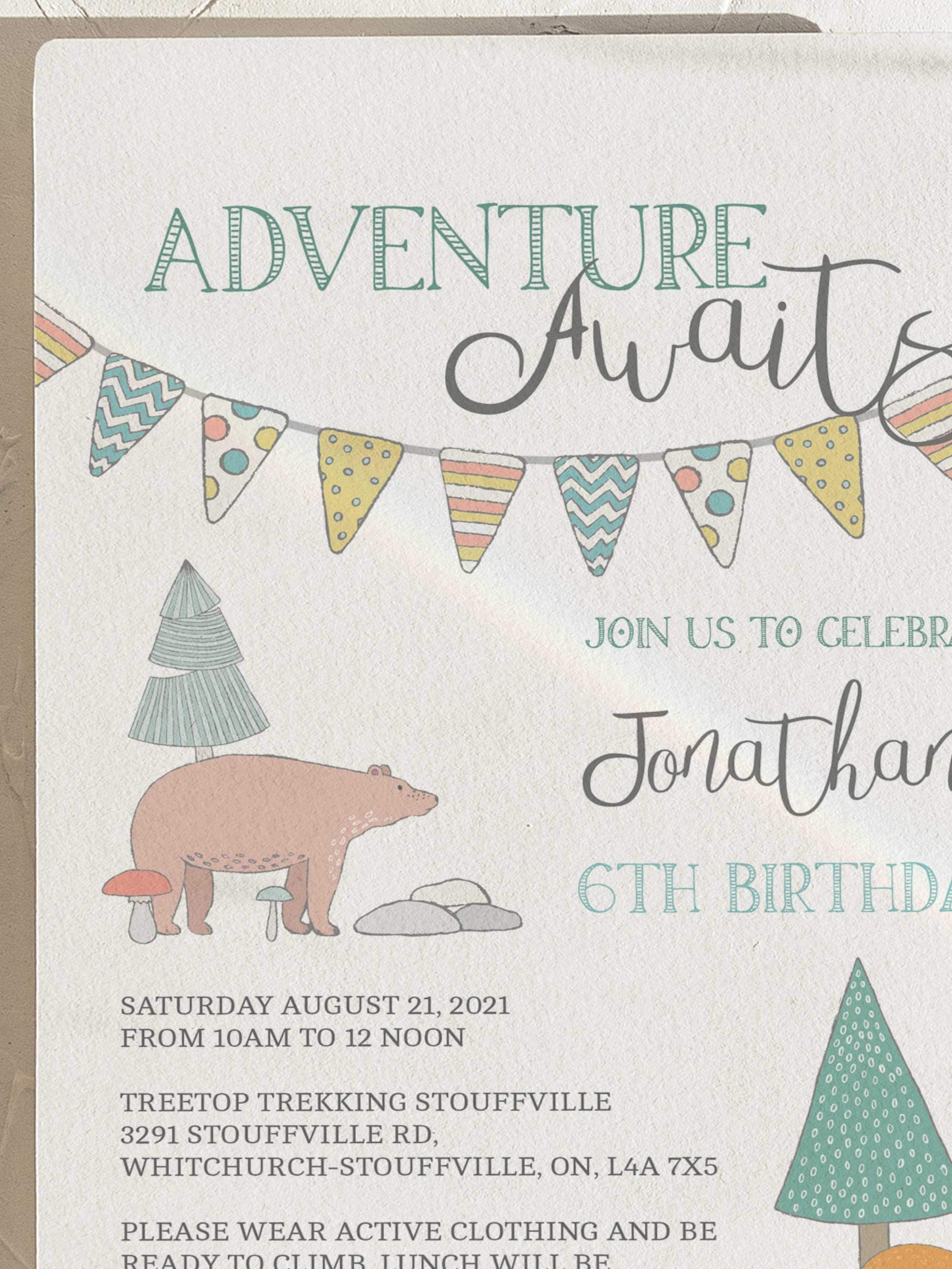 Adventure Awaits Birthday Invitations Hike Invitation | Etsy