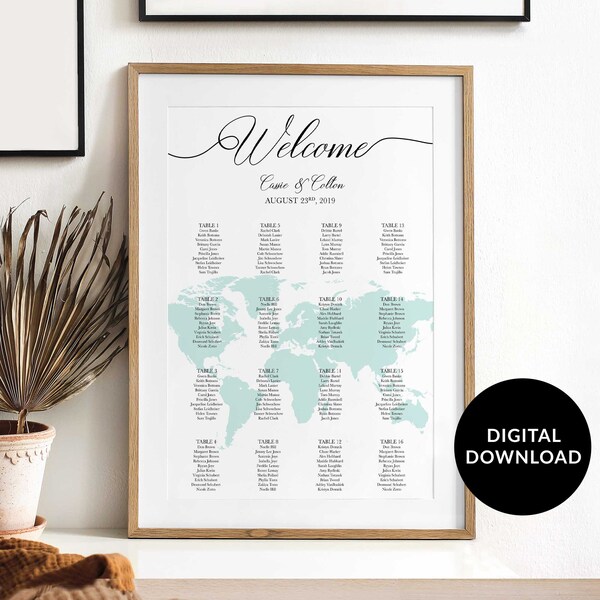 World Seating Chart - Etsy