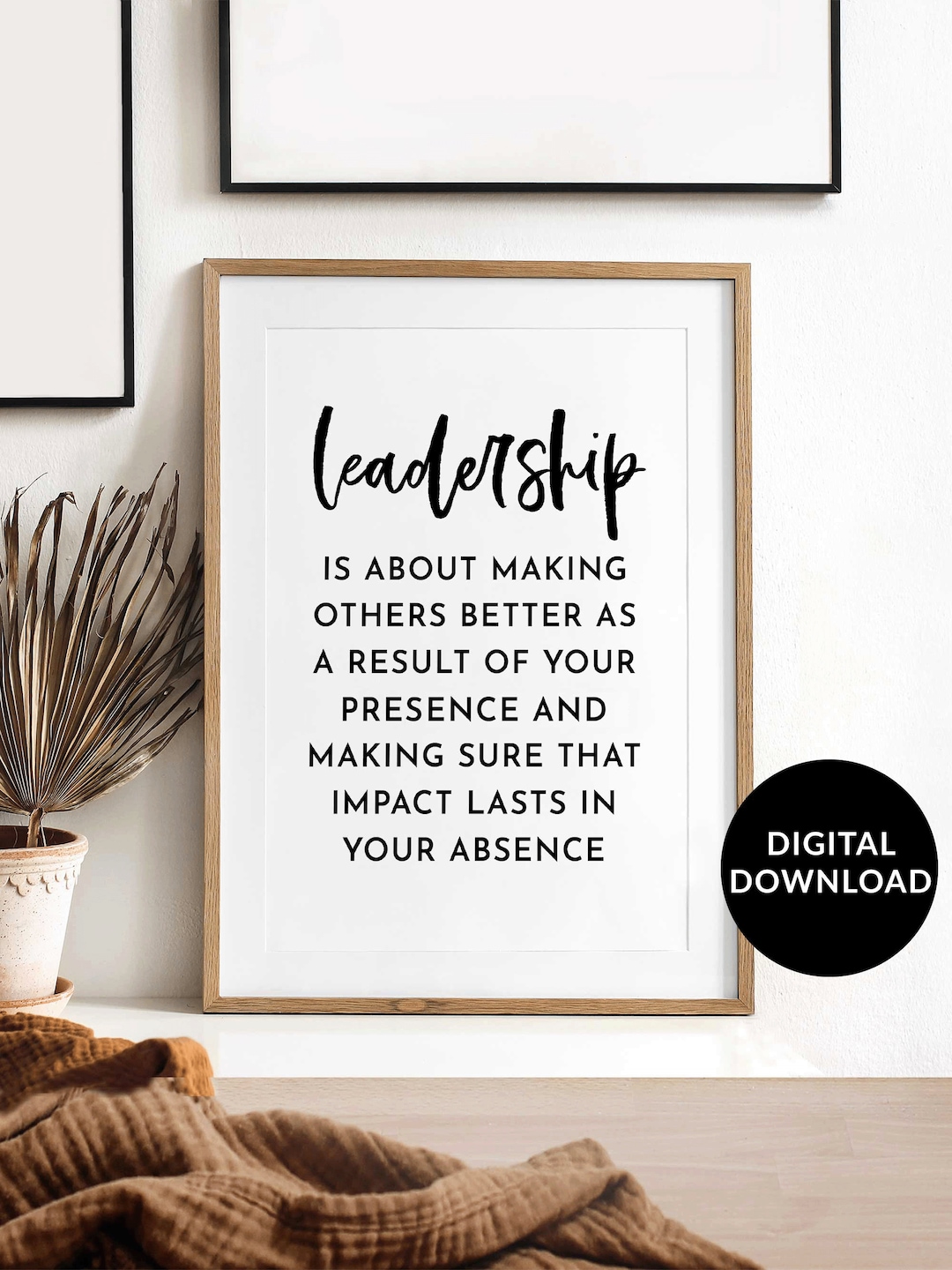 Leadership Quote Wall Art, Leadership Gift, Printable Art, Office Decor ...