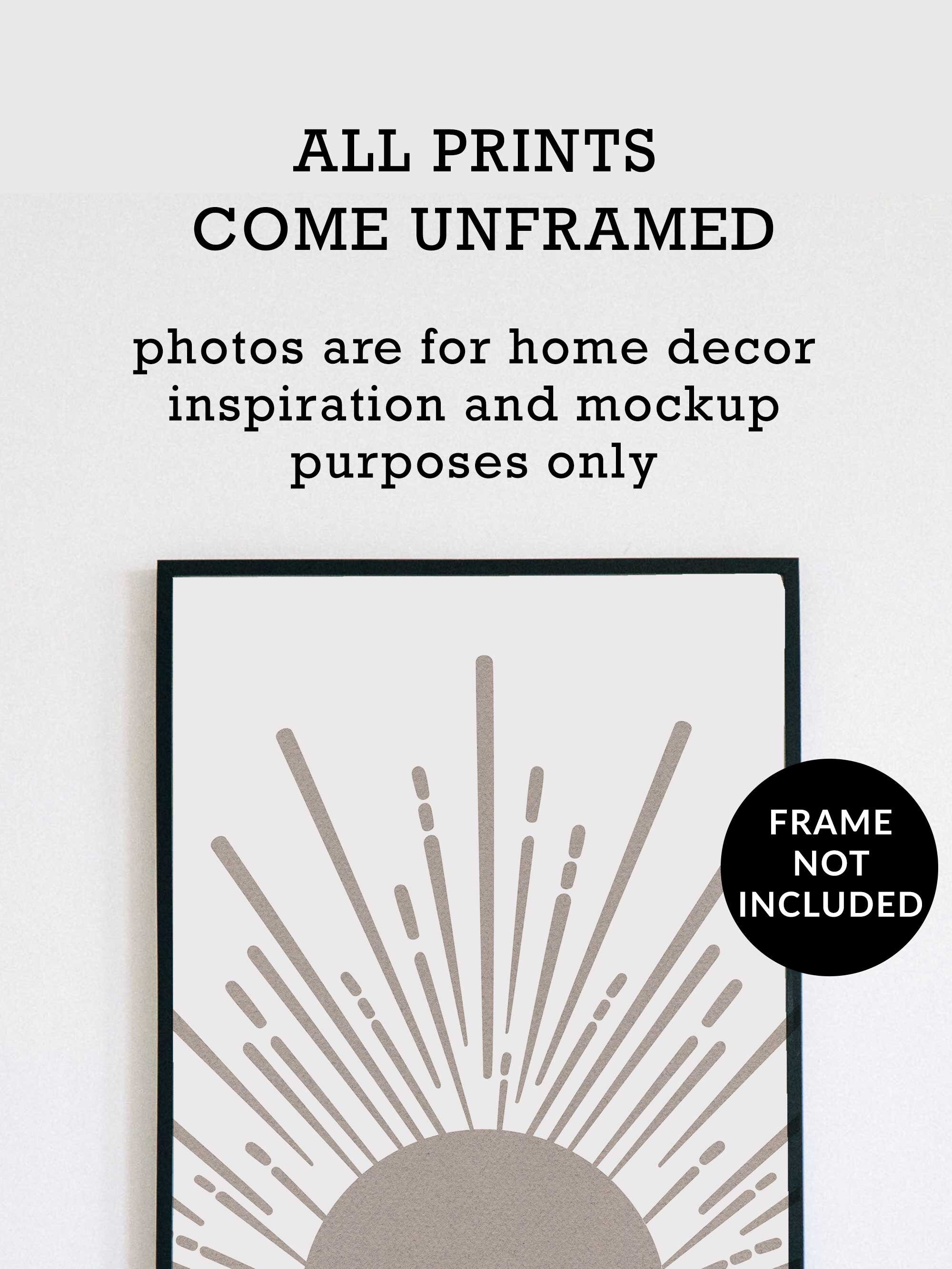 Half Sun Art Print Boho Wall Art Cute Sun Poster - Etsy UK