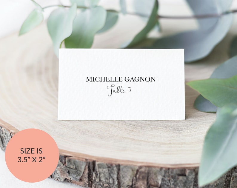 DIY Place Cards Wedding Place Cards Template Rustic Table - Etsy