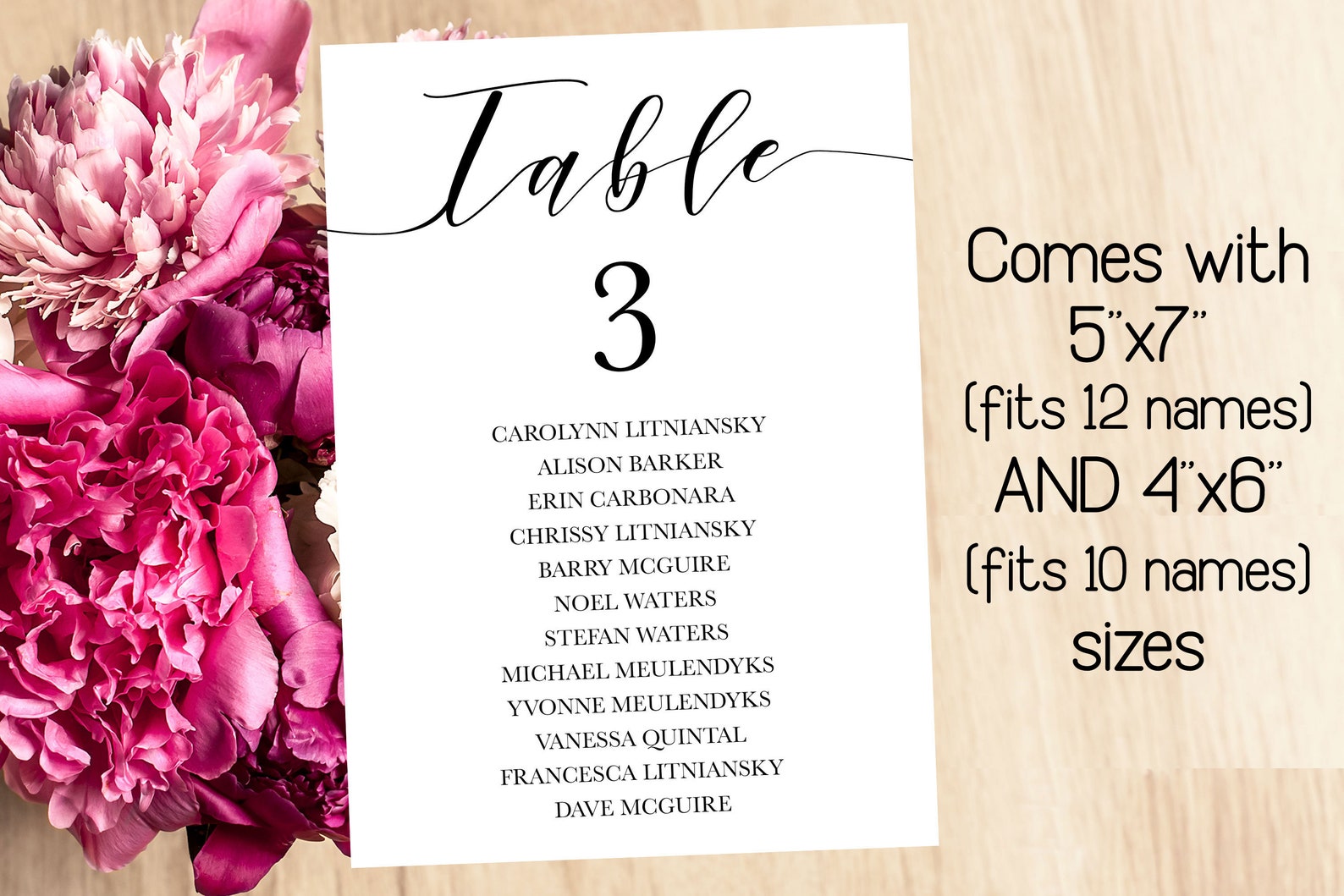 Place Card Template Table Number Template Seating Chart - Etsy