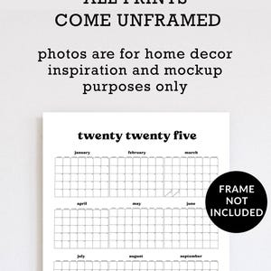 2025 Large Wall Calendar, 24x36 Poster, 2025 Wall Calendar Poster, Year ...