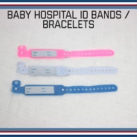 Newborn Birth Hospital Bracelet Wristband Holder Personalized Wooden ...